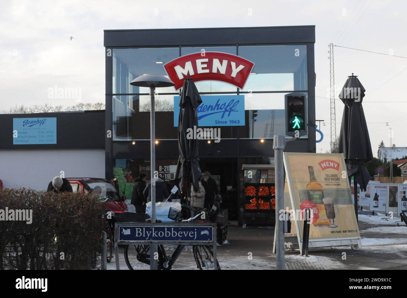 Copenhagen, Denmark /19 January 2024/. Meny grocery store in danish ...