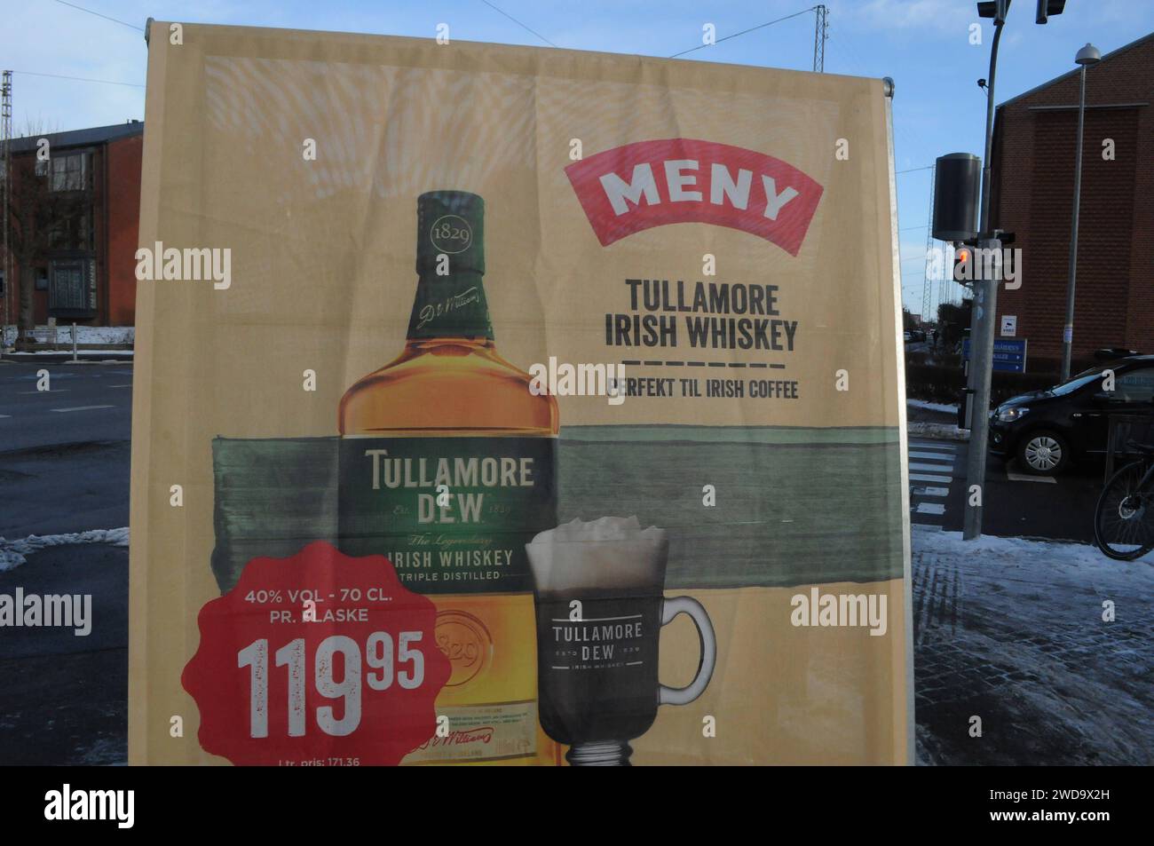 Copenhagen, Denmark /19 January 2024/. Meny grocery store in danish ...