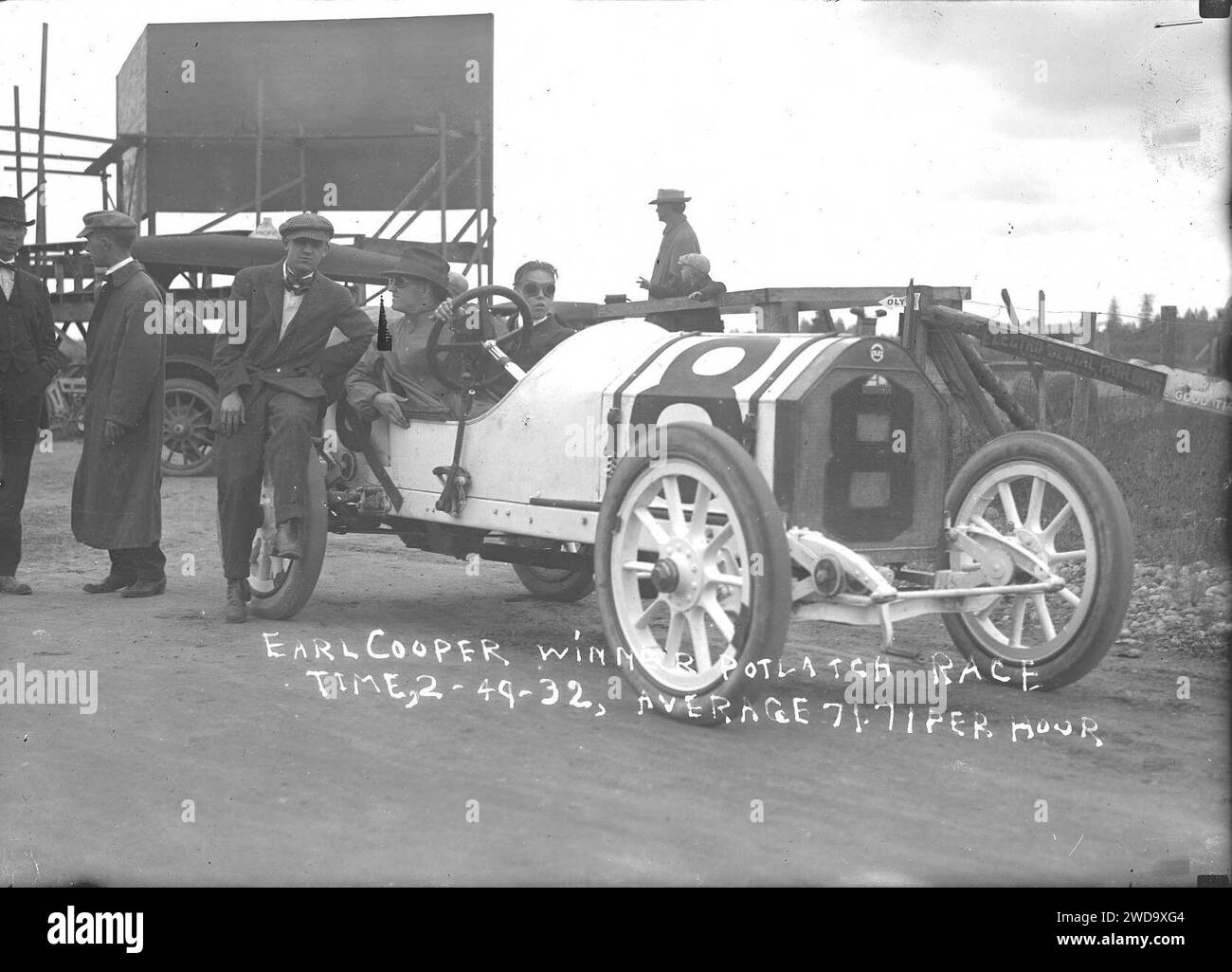 1913 Tacoma Speedway Earl Cooper Marvin D Boland Stock Photo - Alamy