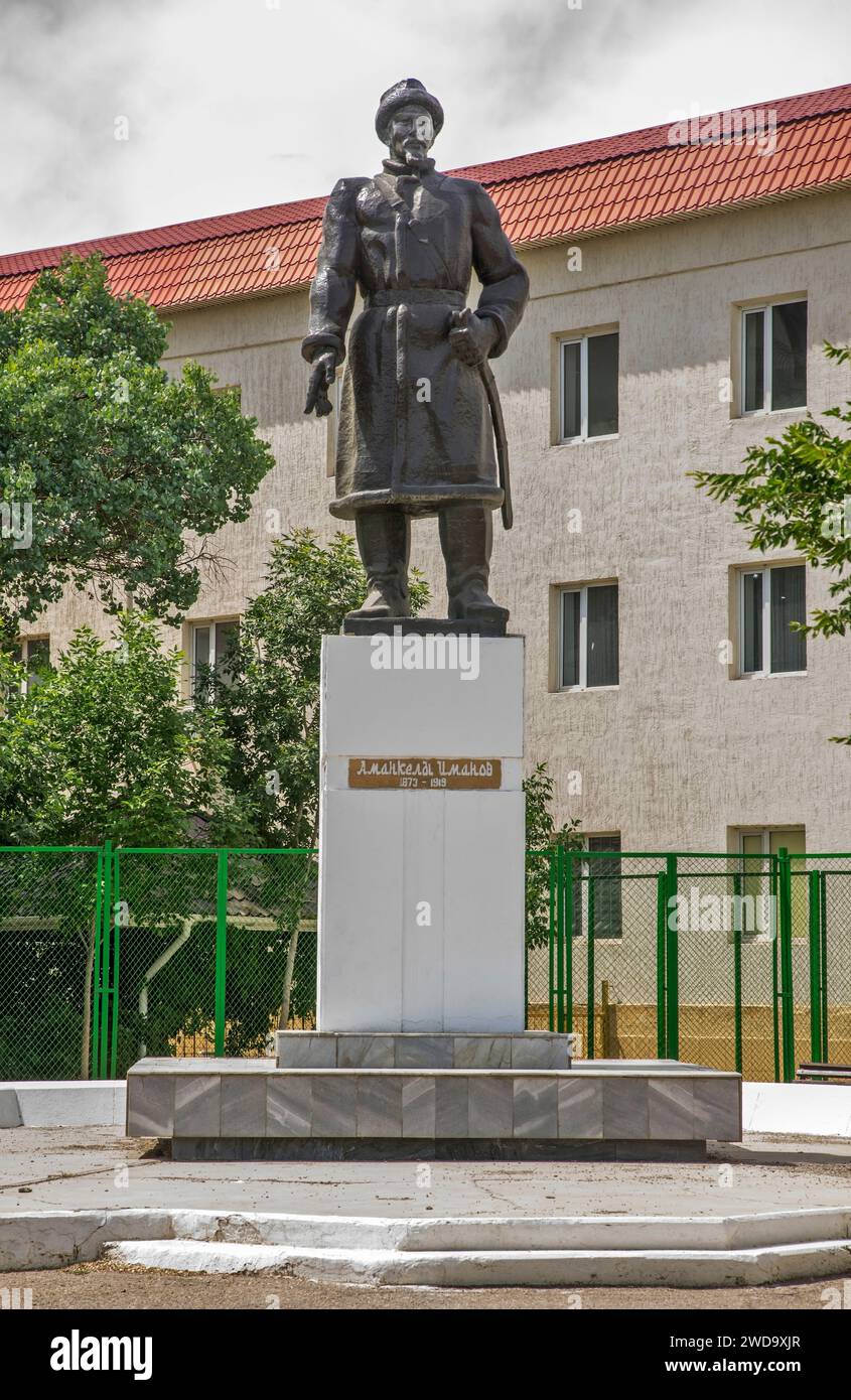 Monument to Amangeldy Imanov in Kyzylorda. Kazakhstan Stock Photo - Alamy