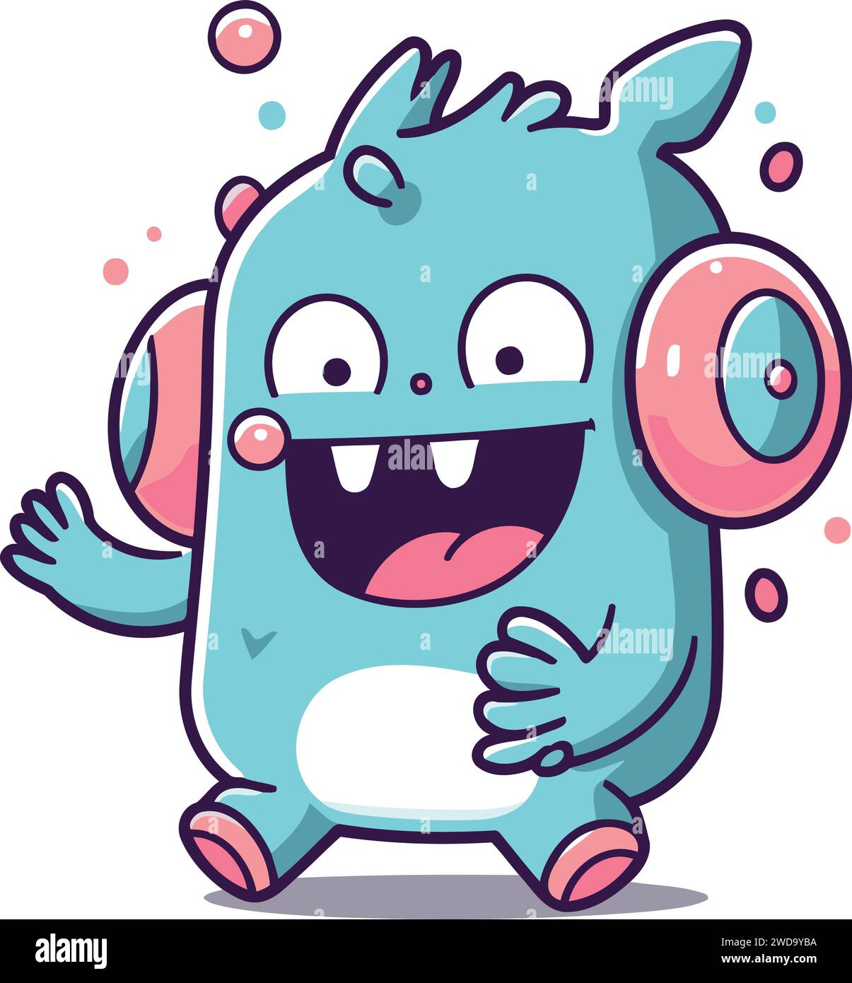 Cute blue monster hi-res stock photography and images - Alamy