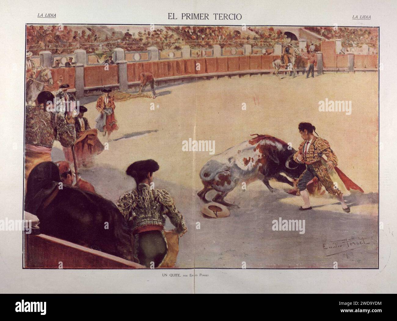 1914-06-09, La Lidia, El primer tercio, Un quite, por Emilio Porset ...