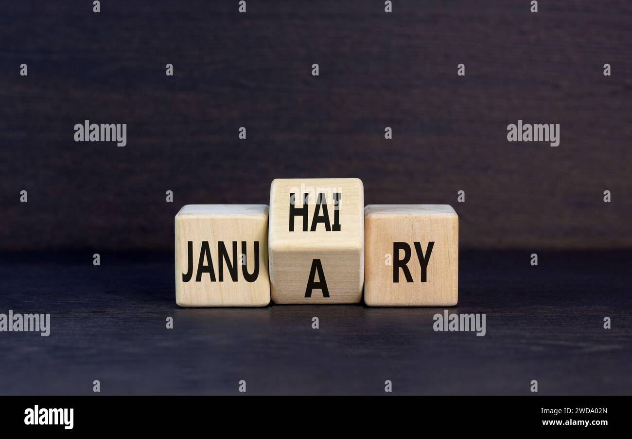 Januhairy or January symbol. Concept words Januhairy or January on ...
