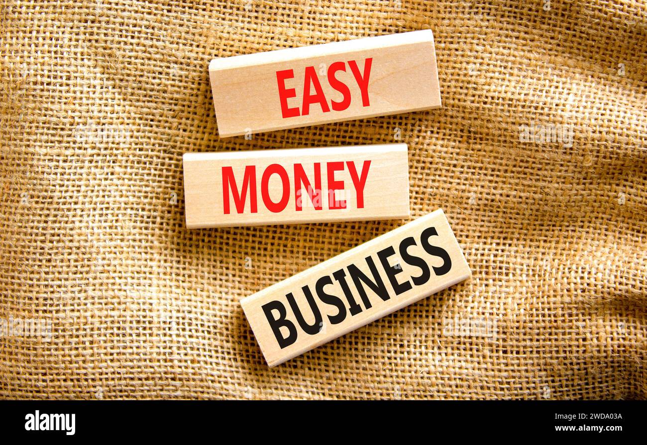 Easy money business symbol. Concept words Easy money business on ...