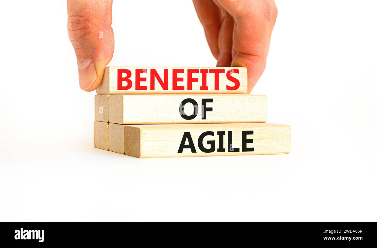 Benefits of agile symbol. Concept words Benefits of agile on beautiful ...