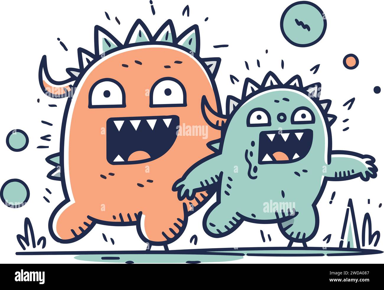 Cute cartoon monsters hi-res stock photography and images - Alamy