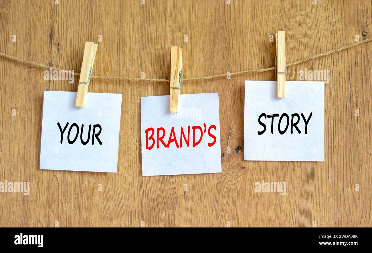 Branding and your brand story symbol. Concept words Your brands story ...