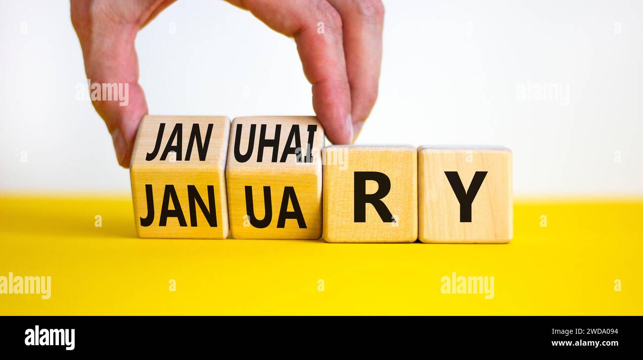 Januhairy or January symbol. Concept words Januhairy or January on ...