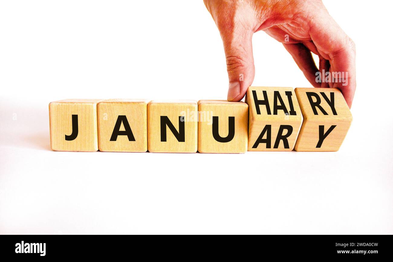 Januhairy or January symbol. Concept words Januhairy or January on ...