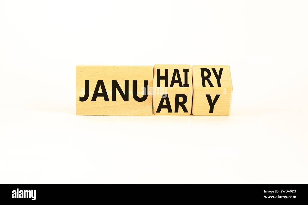 Januhairy or January symbol. Concept words Januhairy or January on ...