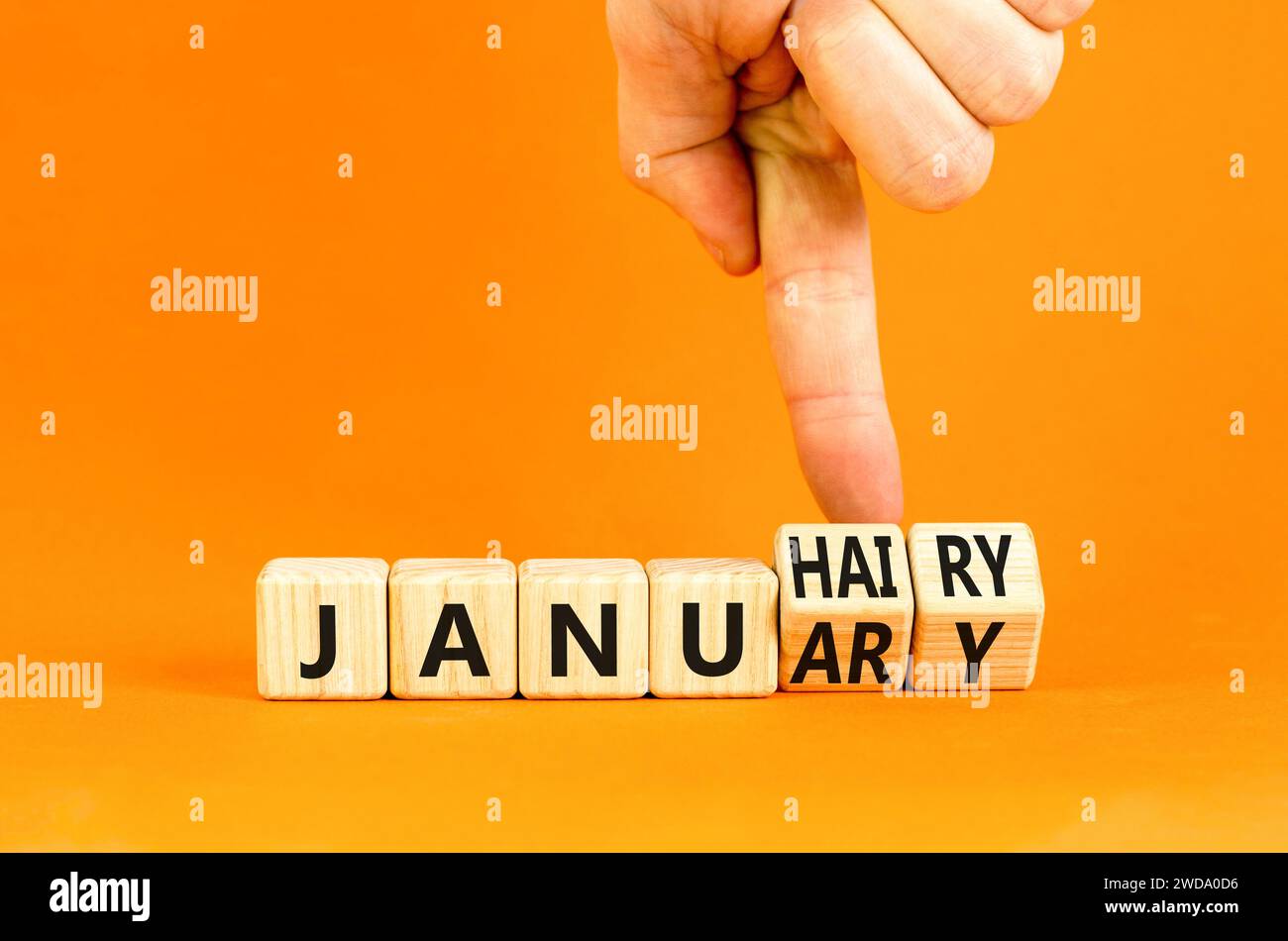 Januhairy or January symbol. Concept words Januhairy or January on ...