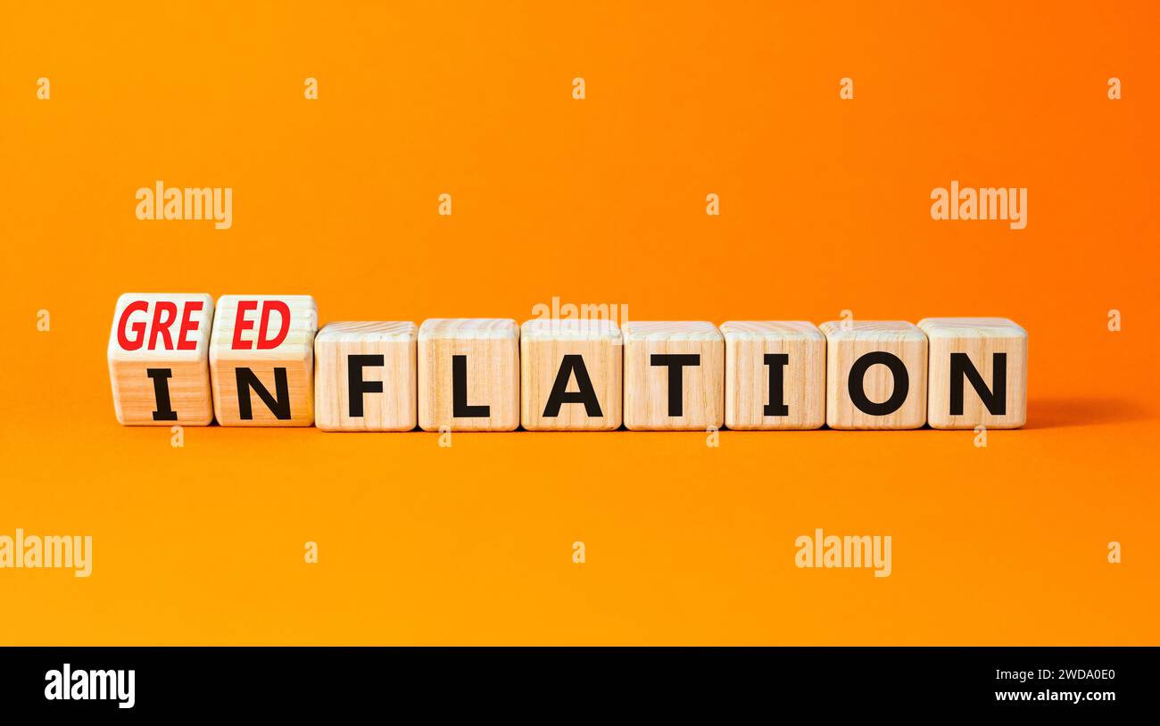Inflation or greedflation symbol. Concept word Inflation Greedflation ...