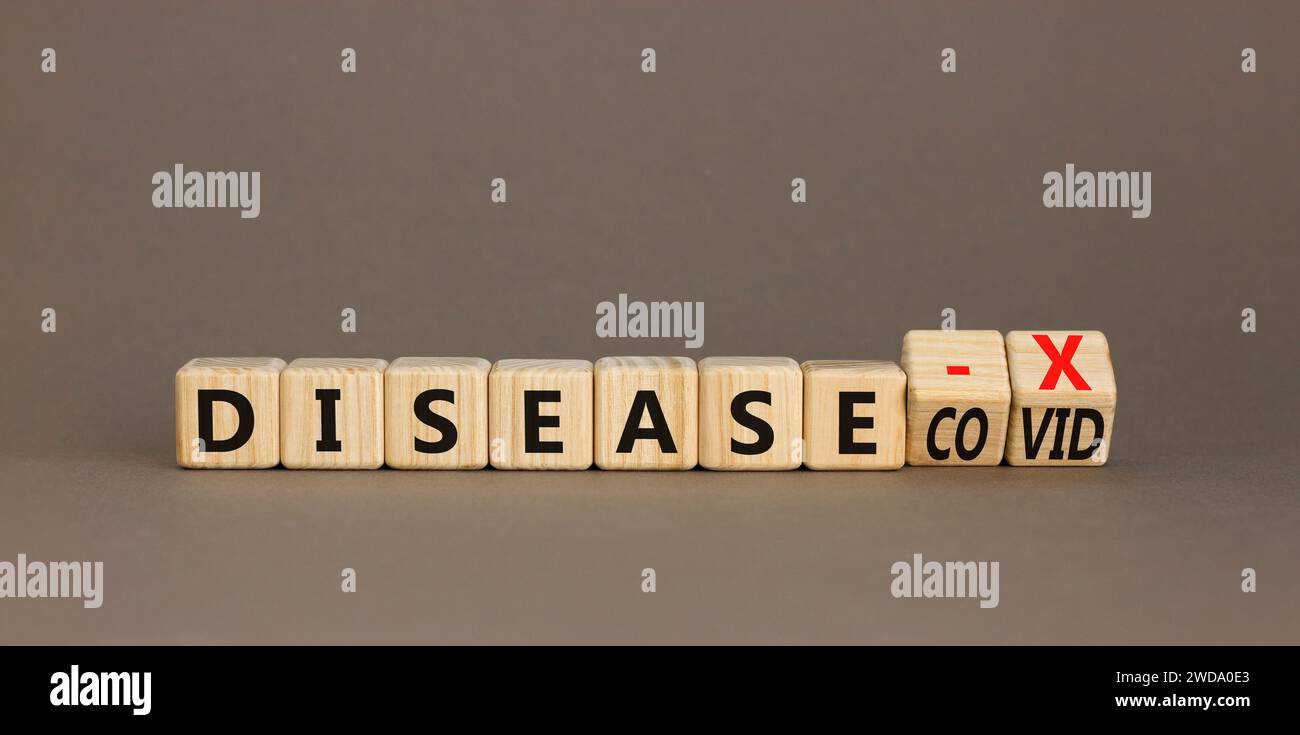 Disease X after covid symbol. Turned cubes and changed the word Disease ...