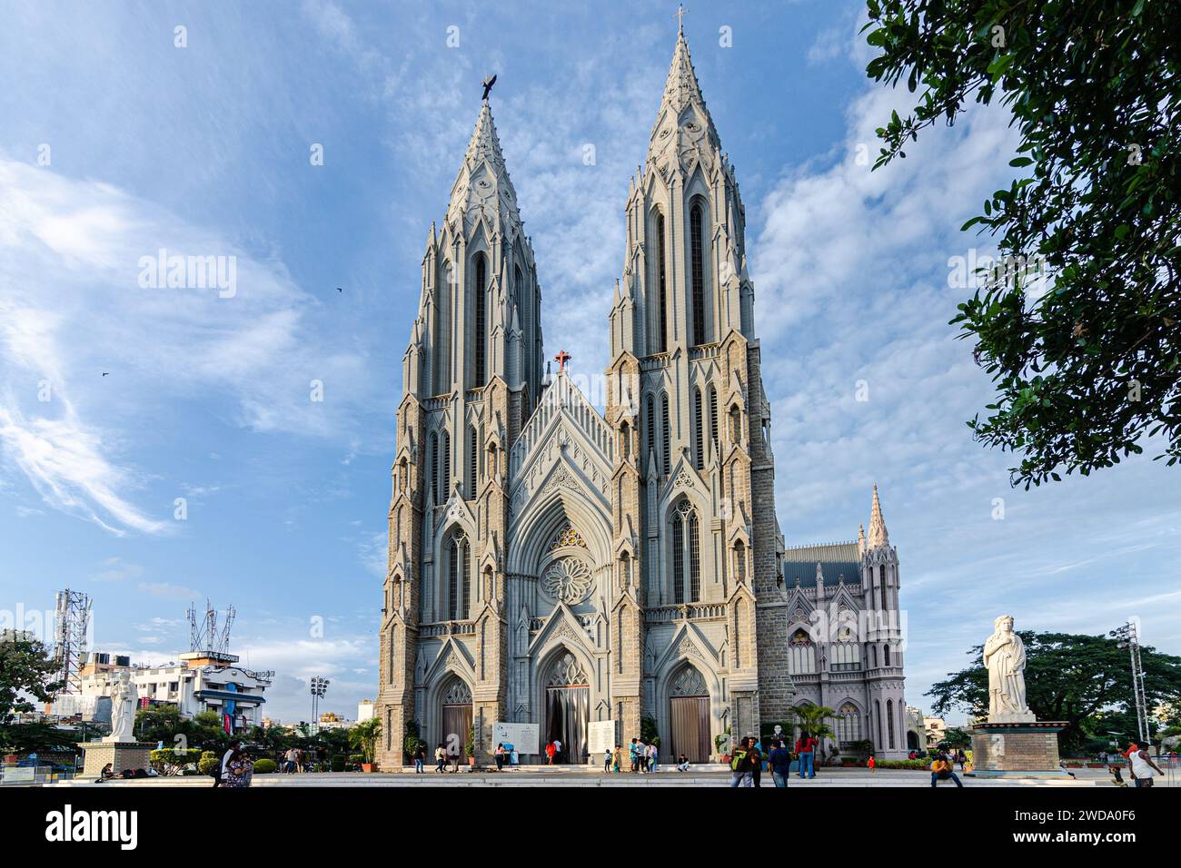 magnificent St. Philomena's Basilica church in Mysore, India Stock ...