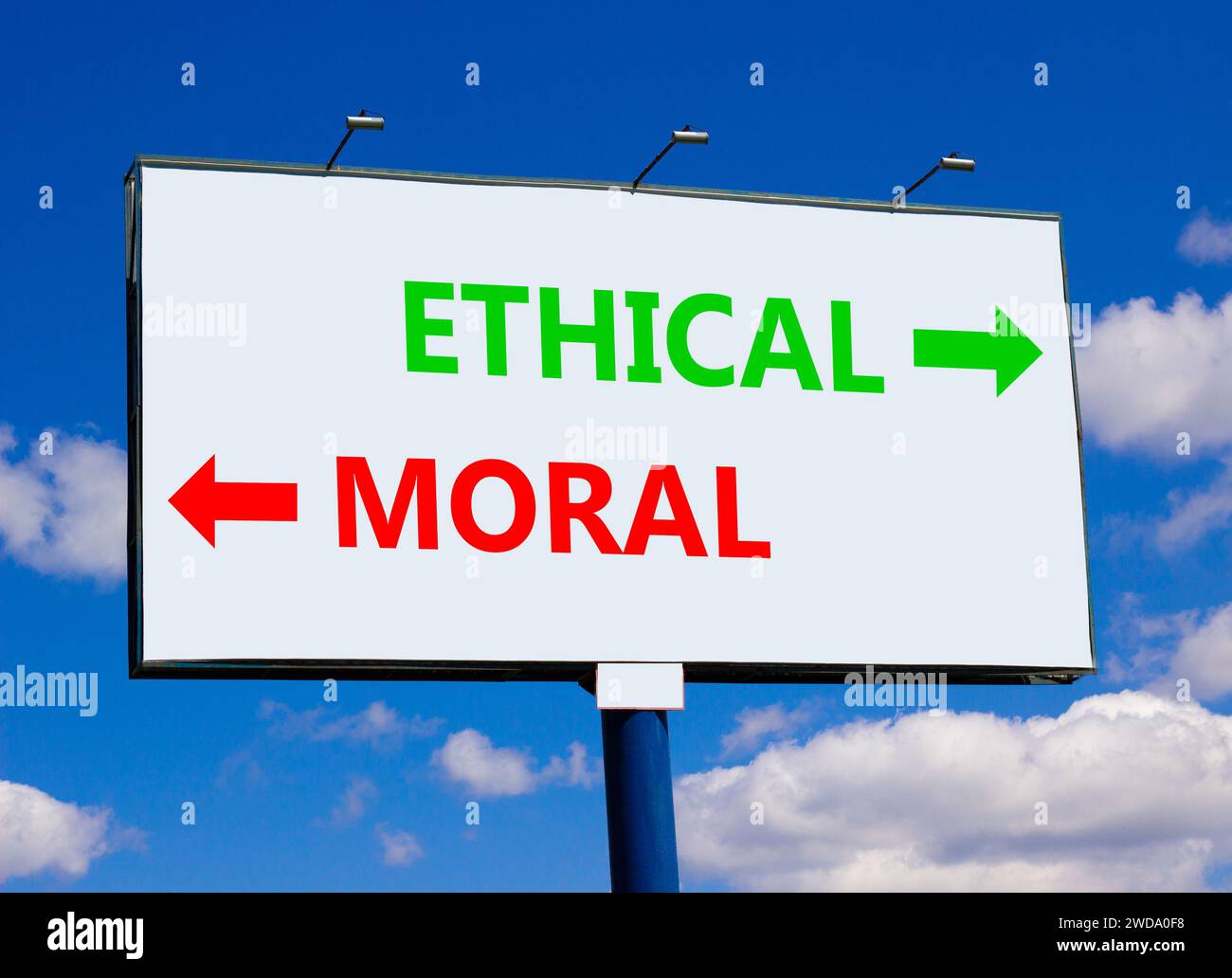 Ethical or moral symbol. Concept word Ethical or Moral on beautiful ...