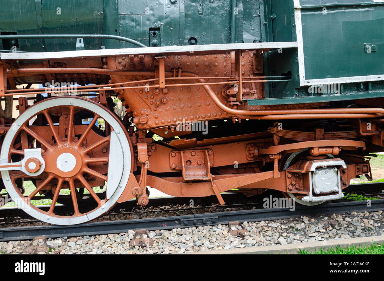Drive part of a locomotive steam engine Stock Photo - Alamy