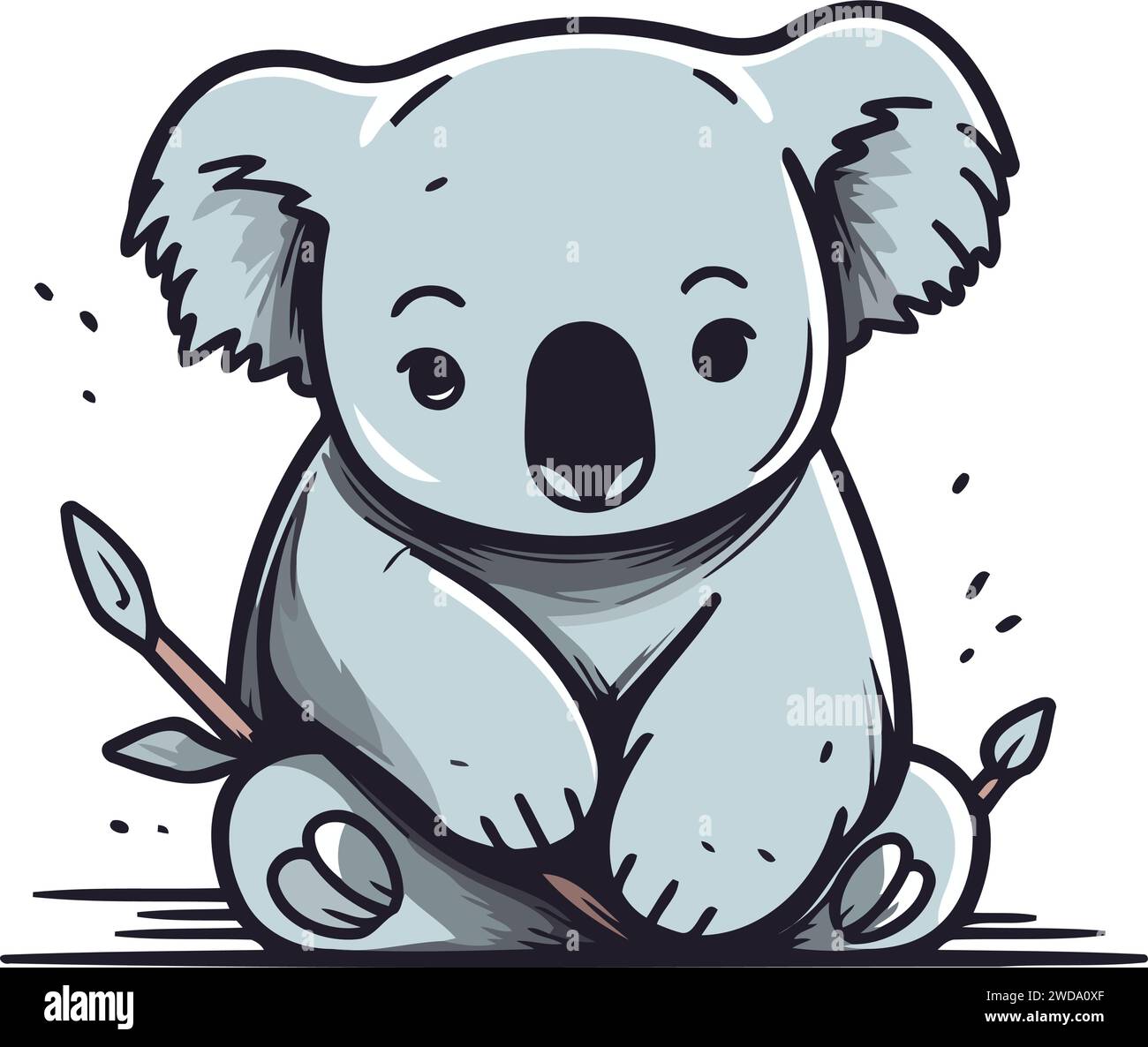 Cute koala with arrow. Vector illustration for your design Stock Vector ...