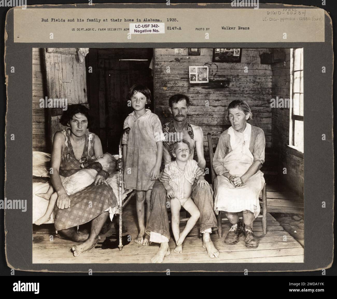 Bud Fields and his family at their home in Alabama. Walker Evans. 1936 ...