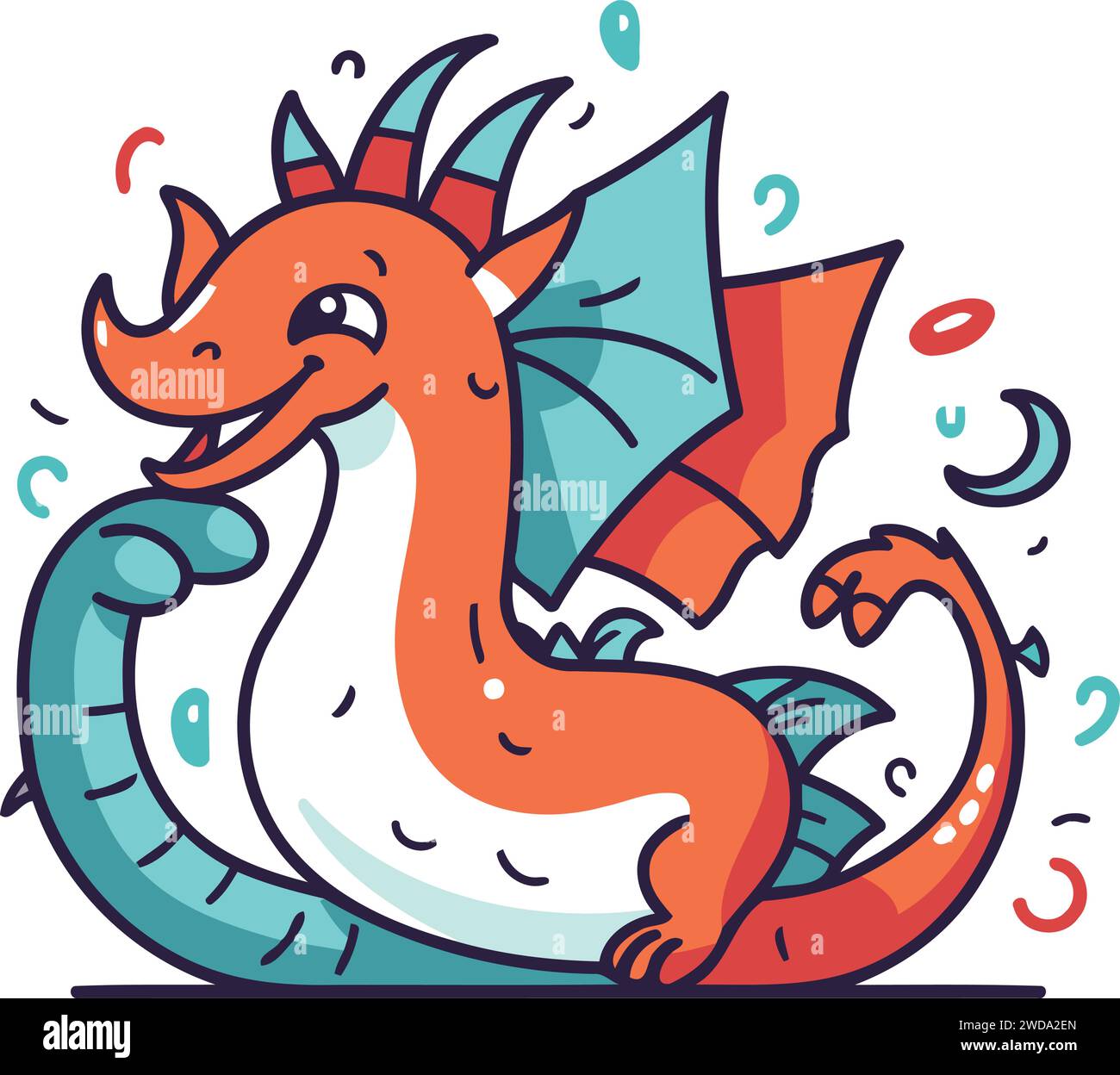 Cartoon dragon vector hi-res stock photography and images - Alamy