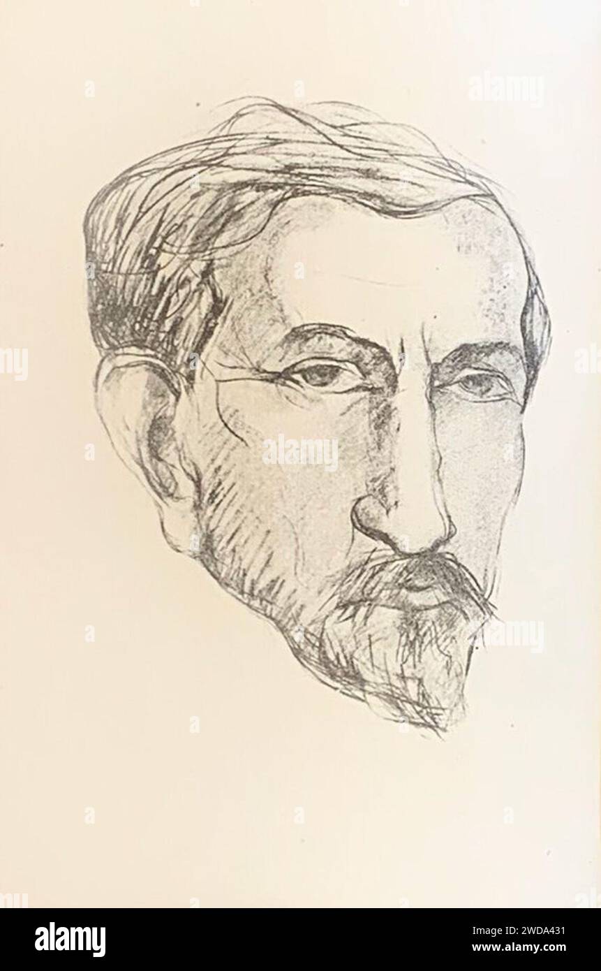 1923 Portrait de Charles Maurras par Luc-Albert Moreau Stock Photo - Alamy