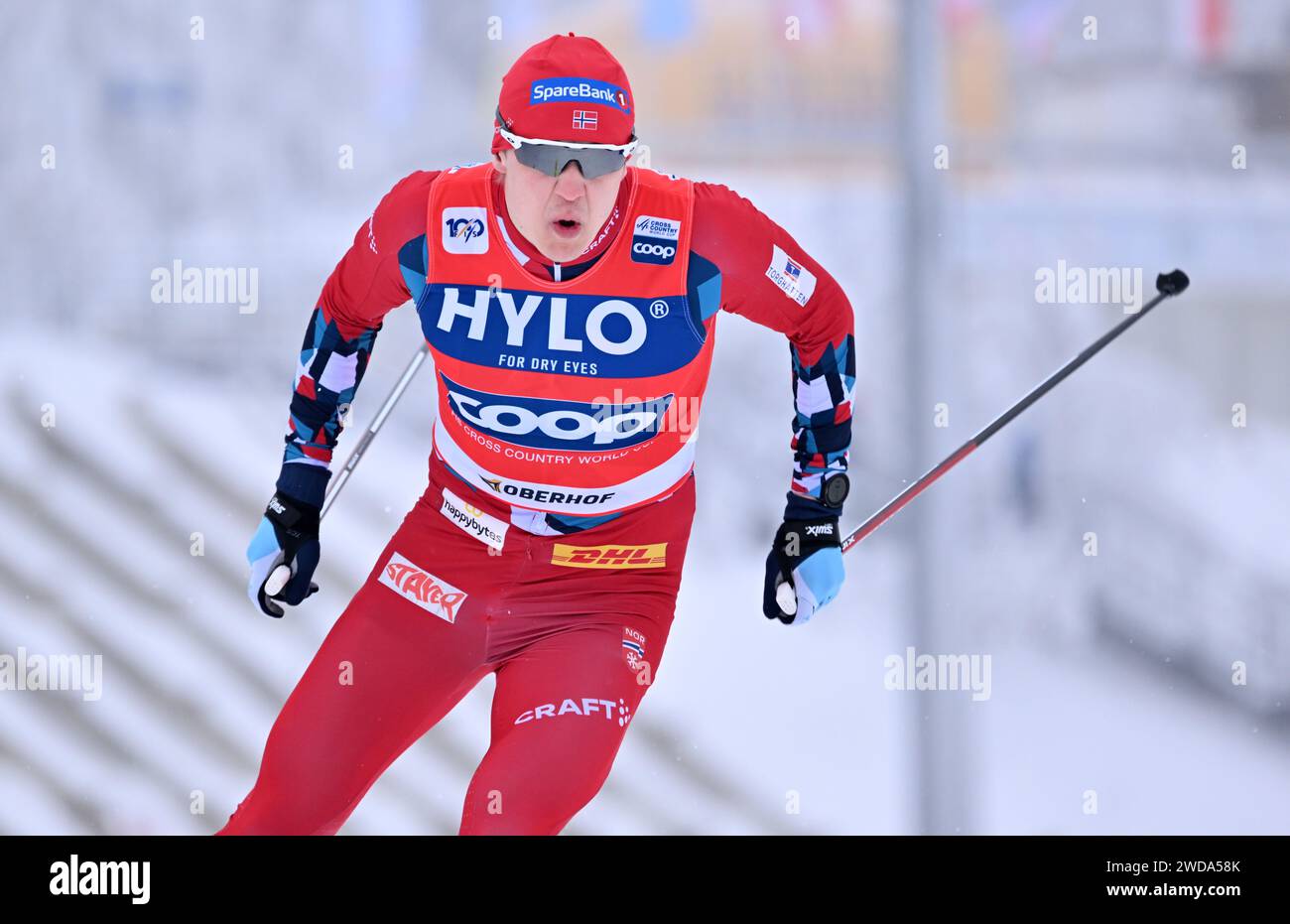 Oberhof, Germany. 19th Jan, 2024. Erik Valnes from Norway at the Cross ...