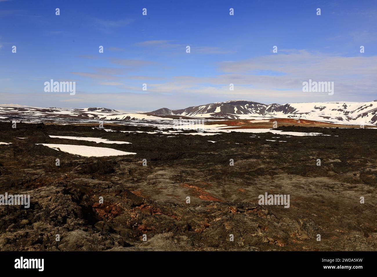 Leirhnjúkur is an active volcano located northeast of Lake Mývatn in ...