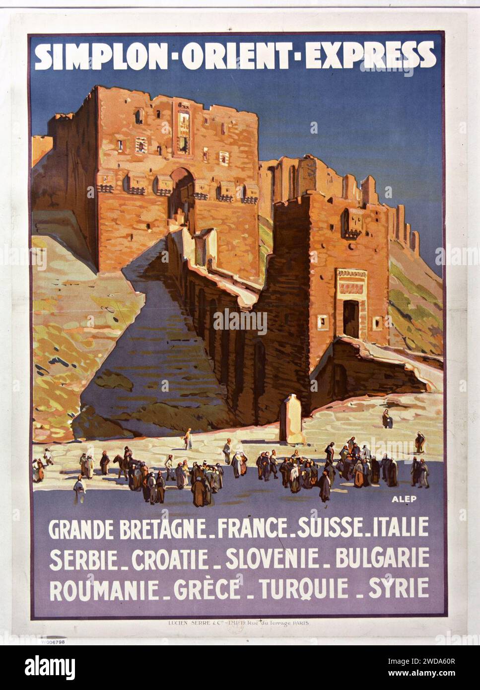 1927 advertisement of Simplon-Orient-Express Stock Photo - Alamy