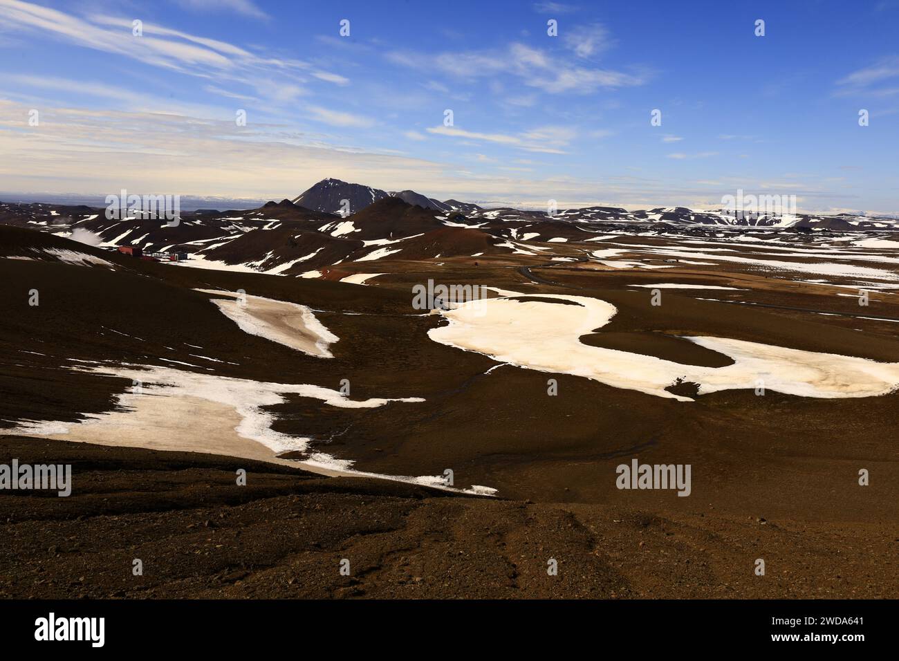 Leirhnjúkur is an active volcano located northeast of Lake Mývatn in ...