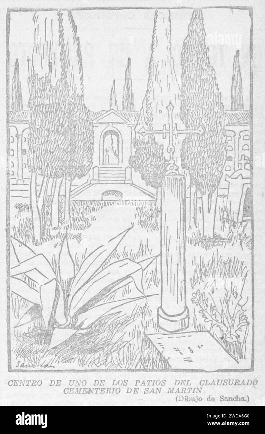 1927-11-01, La Voz, Centro de uno de los patios del clausurado ...