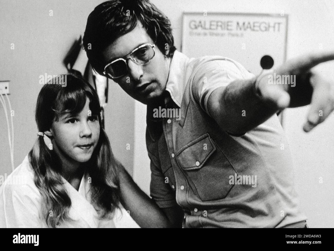 Dirrector William Friedkin, Linda Blair , "The Exorcist" (1973). Photo ...