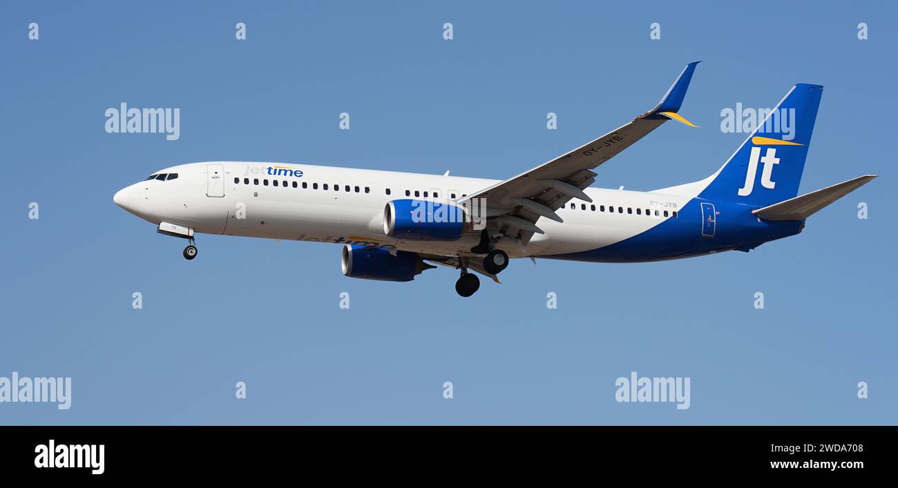 Tenerife, Spain January 16 st, 2024. Boeing 737-8KN Jettime Airlines ...