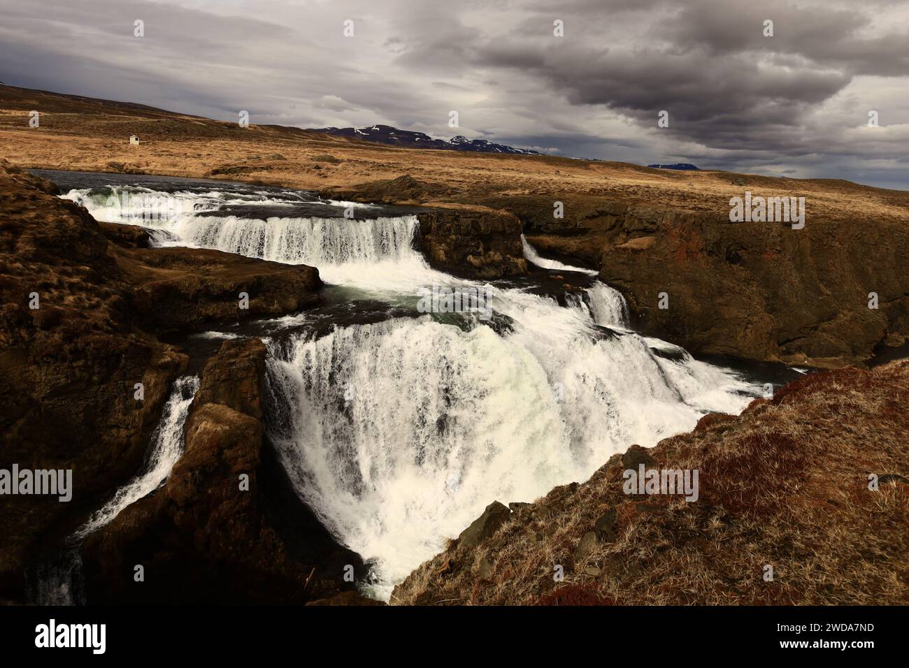 Reykjafoss waterfall is one of the hidden treasures of Skagafjörőur ...