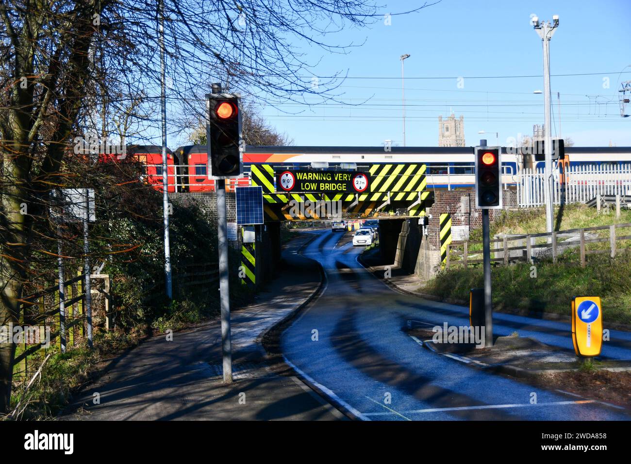 Ely railway bridge Stock Photo - Alamy