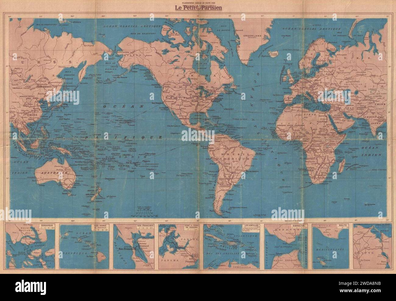 1939 Map of the World at the Beginning of World War II Stock Photo - Alamy