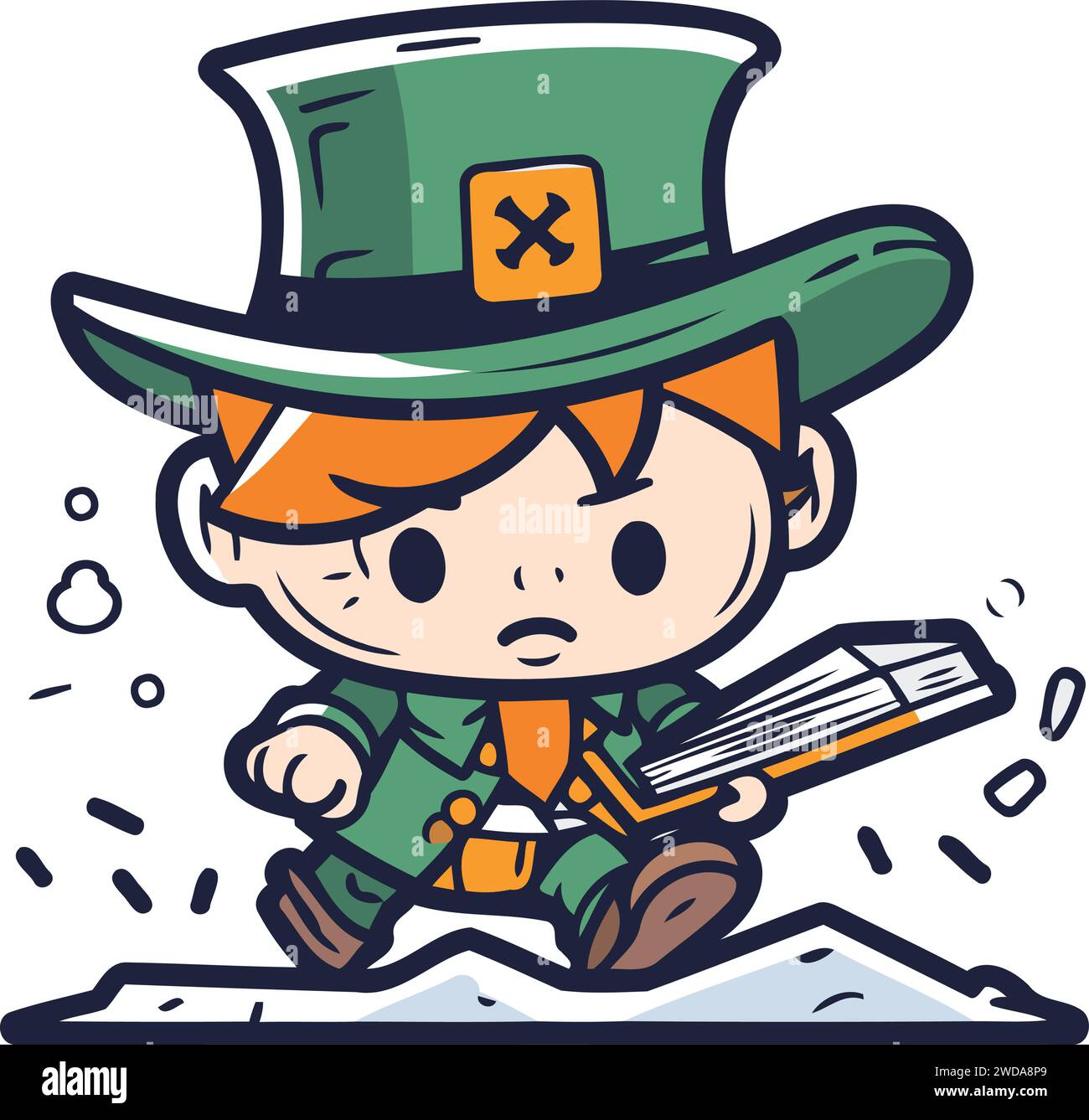 Patrick reading Stock Vector Images - Alamy