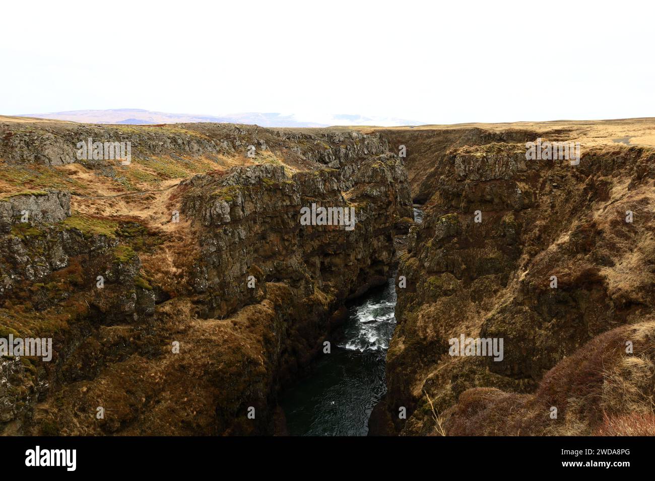 Kolugljúfur is a very pretty canyon located in the north of Iceland and ...