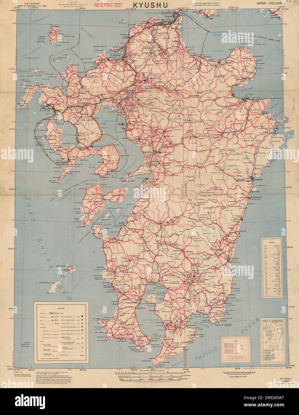 1945 us army map hi-res stock photography and images - Alamy