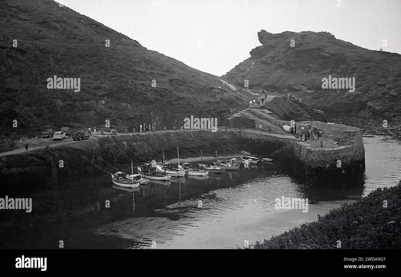 1960s, historical, the cornish coastal fishing of Boscastle, Cornwall ...