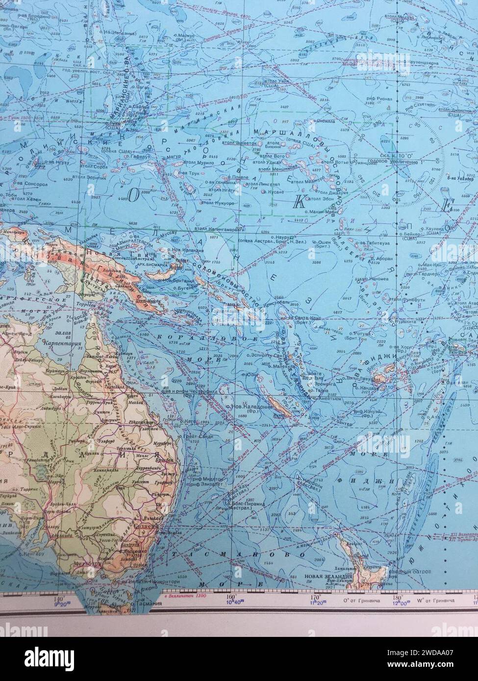 1950 Map 5 (Physical map of the Pacific Ocean, northern part.) 11 Stock ...