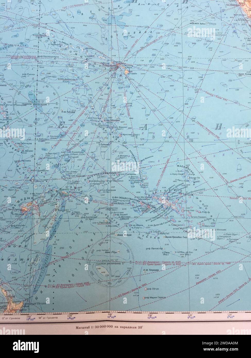 1950 Map 5 (Physical map of the Pacific Ocean, northern part.) 10 Stock ...