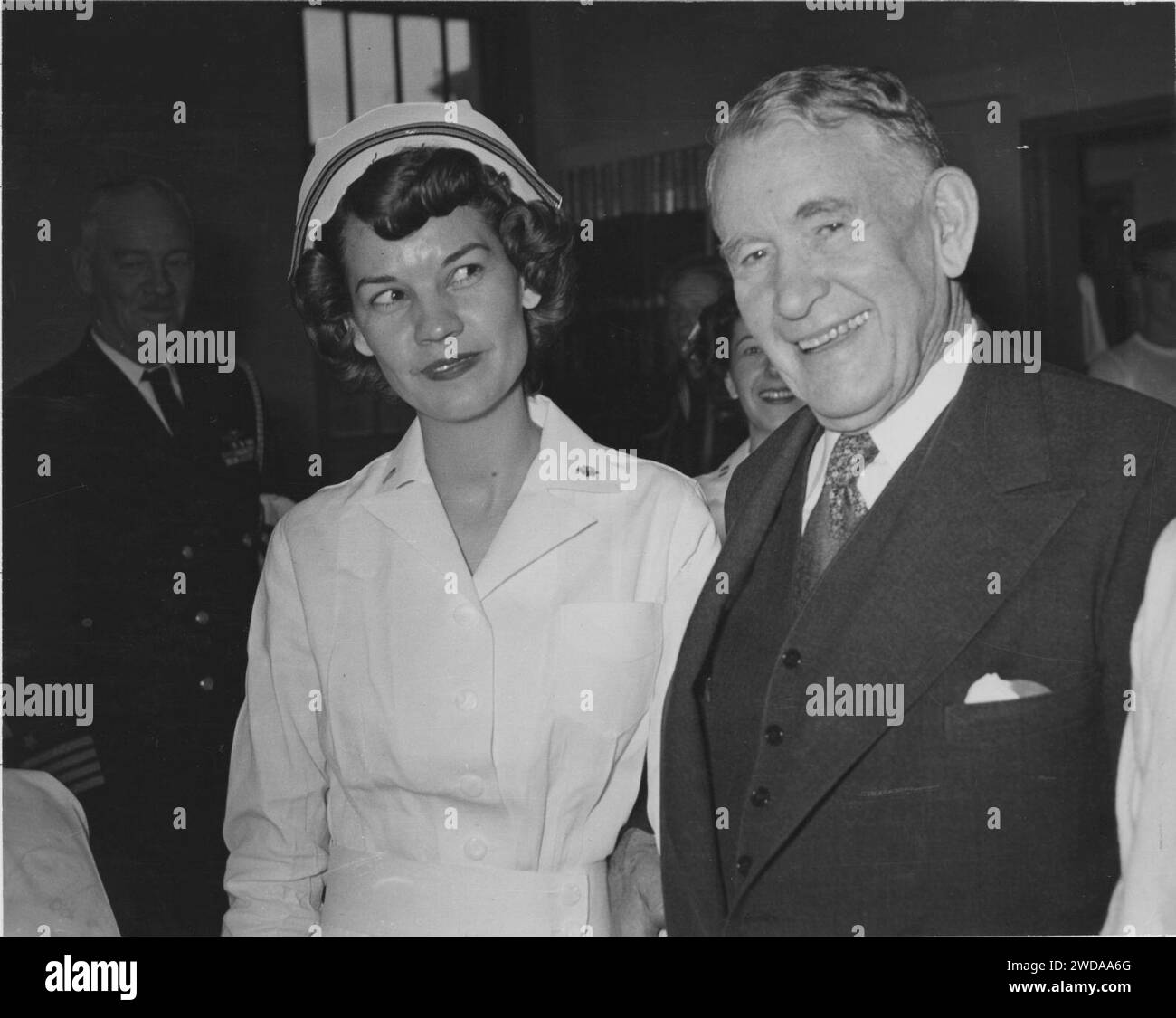 1951 Angie Lois Pettit and Alben W. Barkley at the U.S. Navy Hospital ...