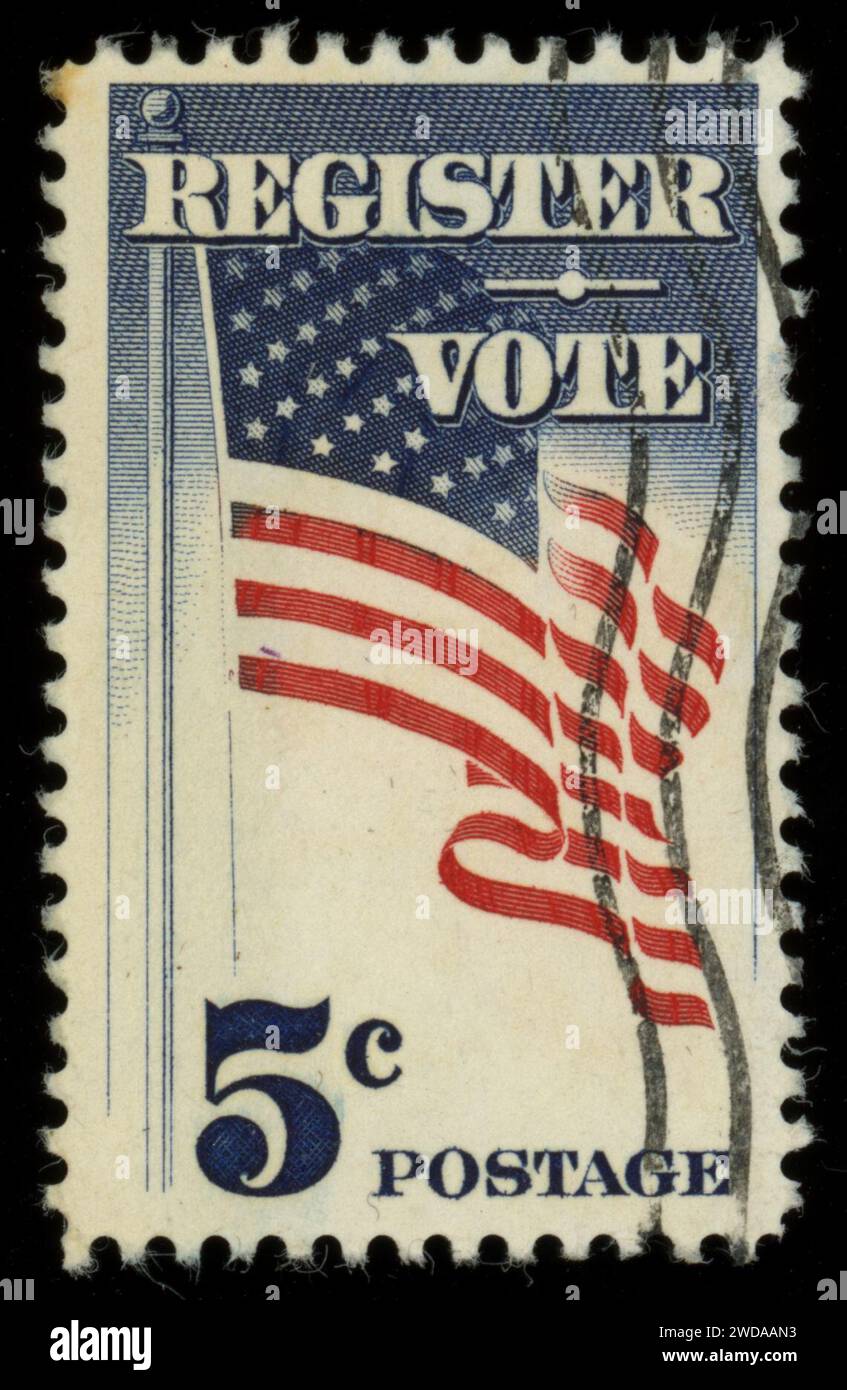 1964 US Register Vote stamp Stock Photo - Alamy