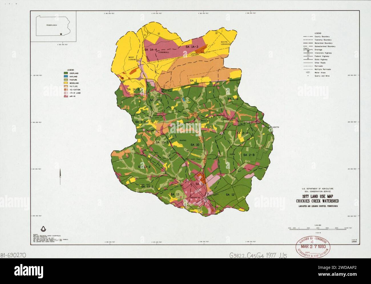 1977 lebanon map hi-res stock photography and images - Alamy