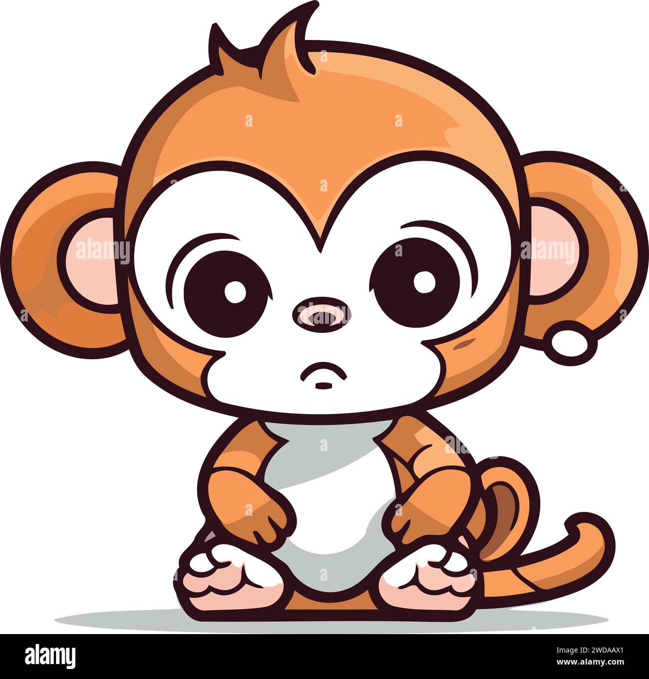 Happy little monkey Stock Vector Images - Alamy