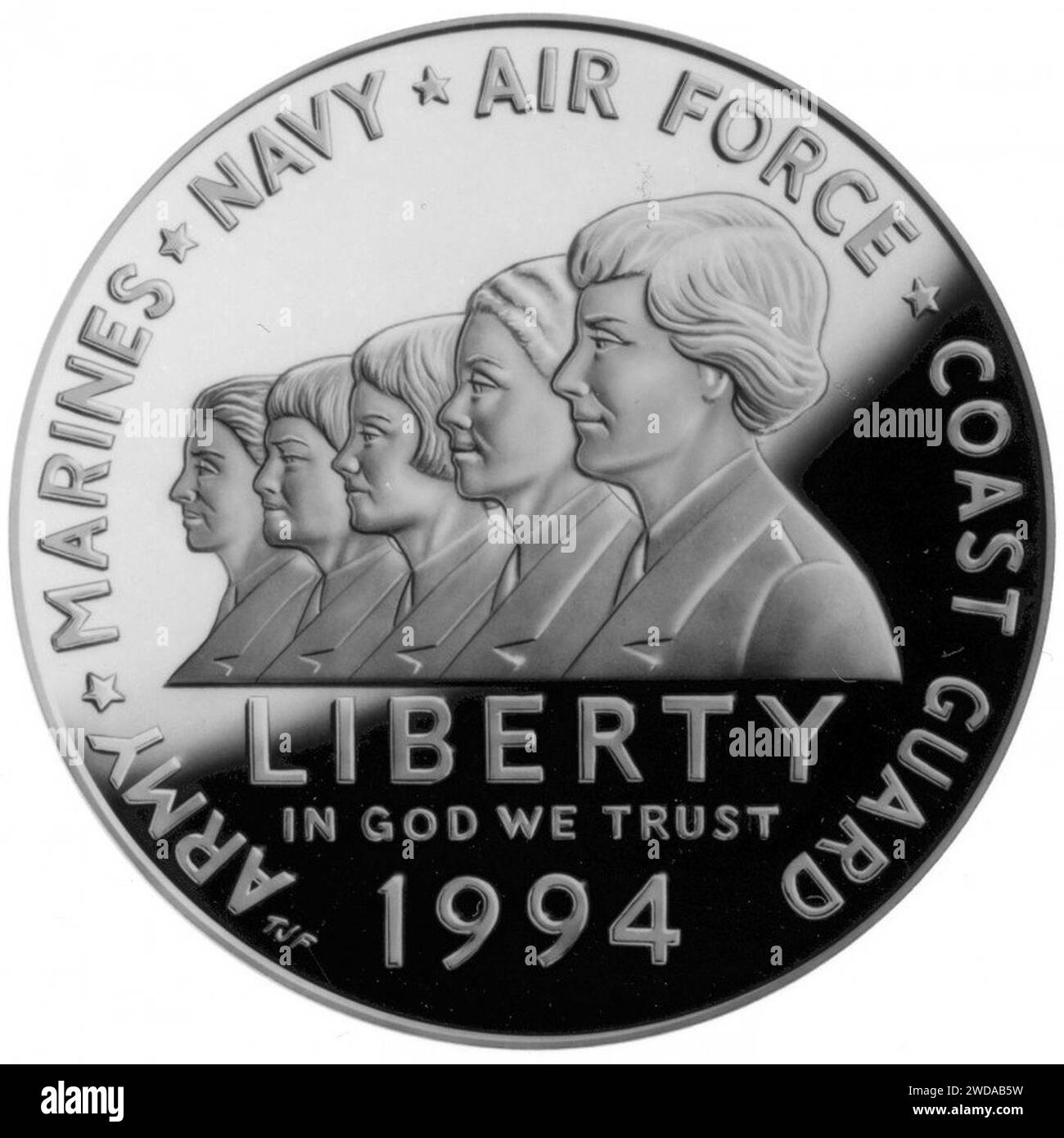 1994 Women in Military Service for America Silver Dollar Obverse Stock ...