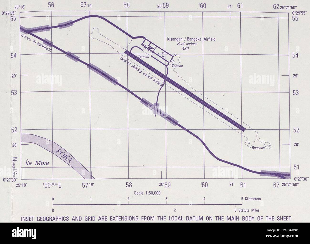 1997 Kisangani-Bangoka Airfield map txu-oclc-55793016 Stock Photo - Alamy