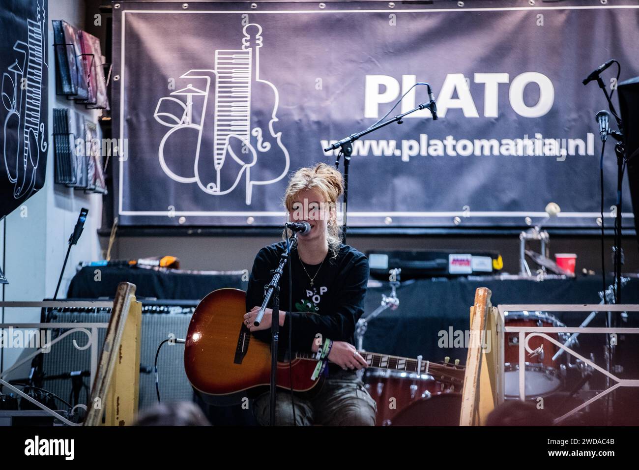 GRONINGEN - Singer-songwriter Froukje during a performance in record ...
