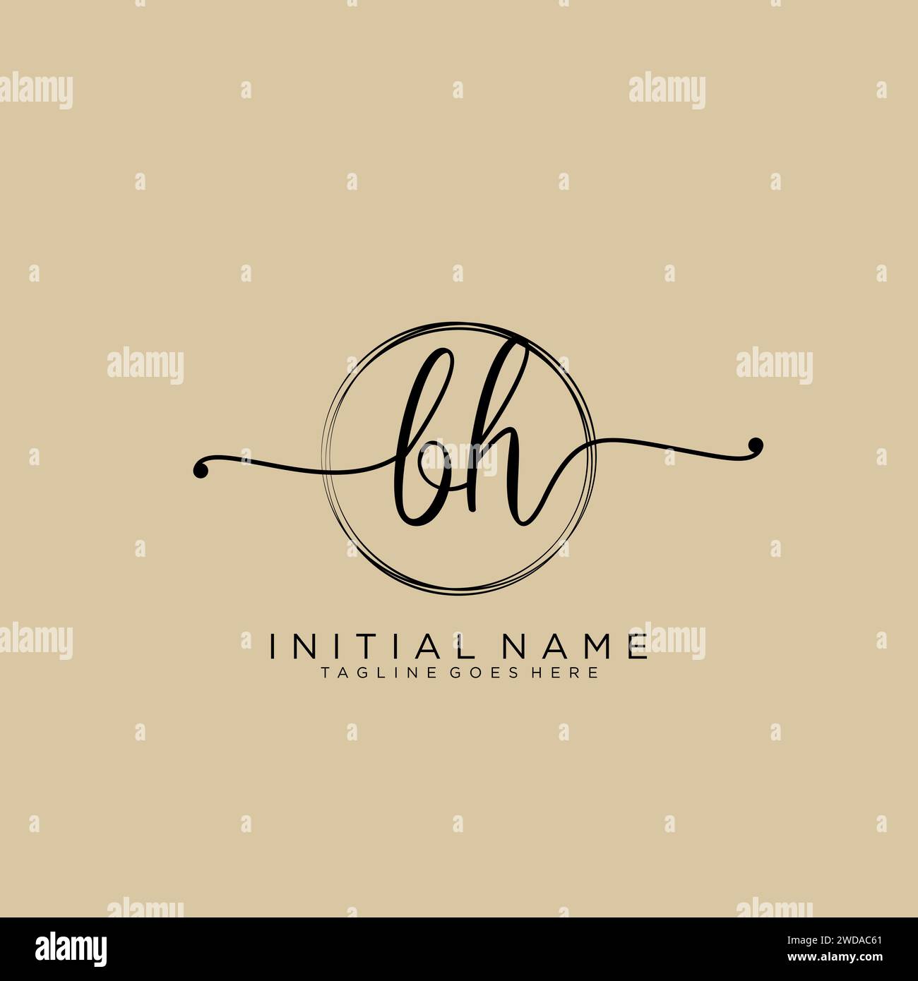 Initial bh Stock Vector Images - Alamy