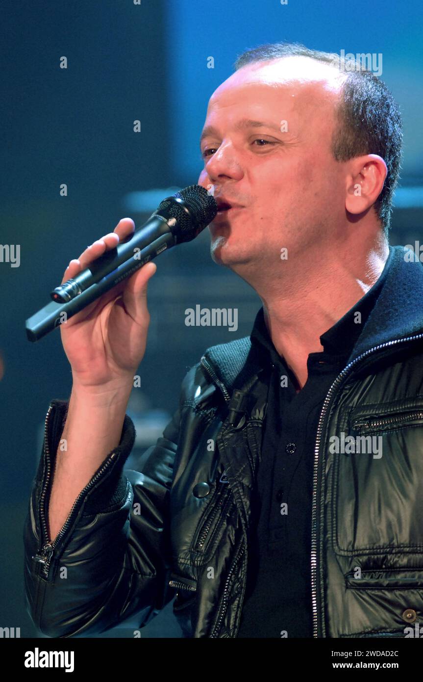 Milan Italy 2008-01-05: Gigi D’Alessio,Italian singer, live concert ...