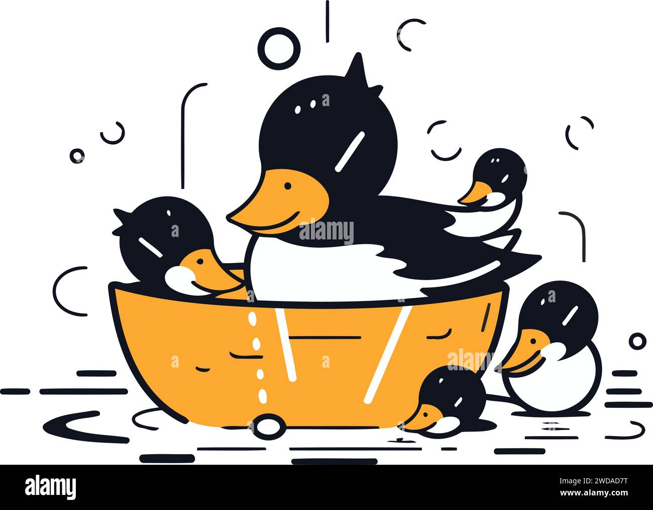 Ducklings vector vectors Stock Vector Images - Alamy